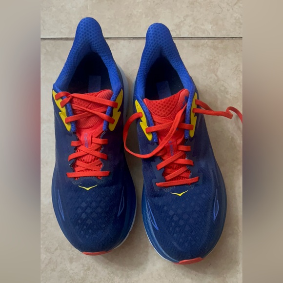Hoka | Shoes | Hoka Blue And Orange Sneakers With Vibrant Design | Poshmark
